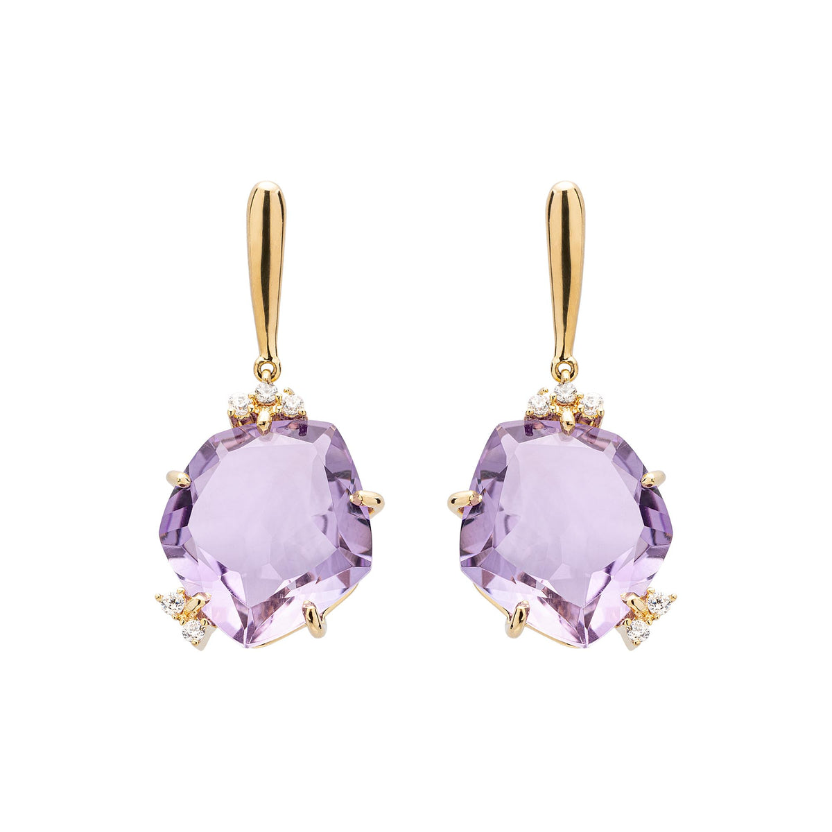18K AMORFUS EARRINGS (0957) - Amethyst / YG – VIANNABRASIL