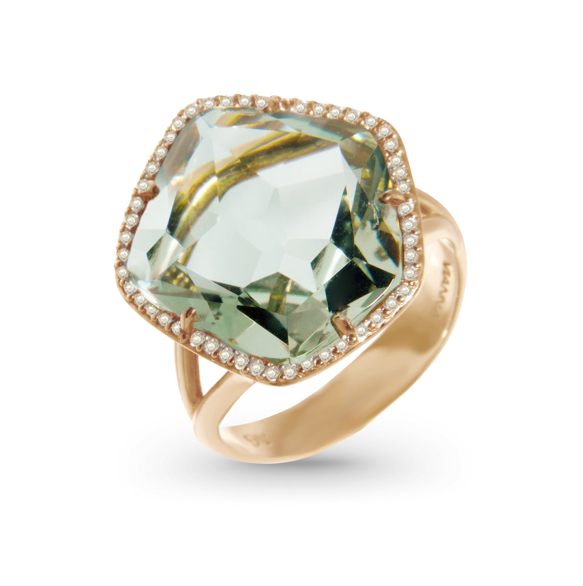 18K Amorfus Ring (1102) - Prasiolite / YG – VIANNABRASIL